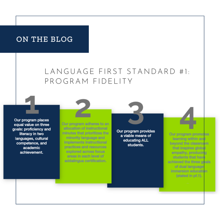 Language First Standard #1: Program Fidelity - Dual Language Immersion ...